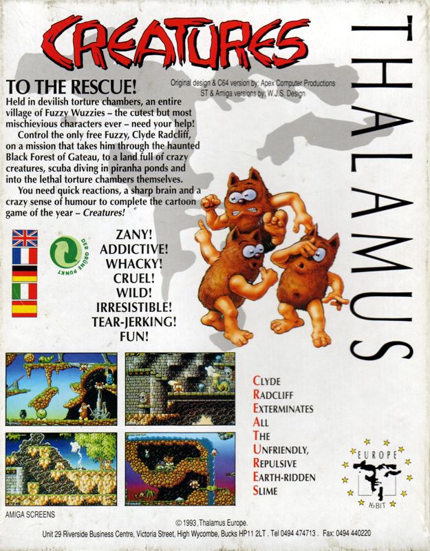 Creatures cover or packaging material - MobyGames