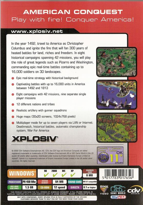 American Conquest cover or packaging material - MobyGames
