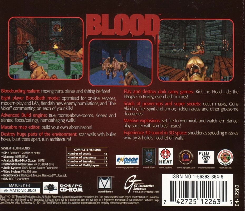 Blood cover or packaging material - MobyGames