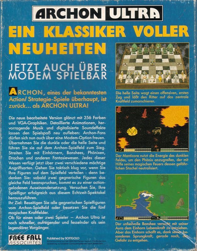 Archon Ultra cover or packaging material - MobyGames