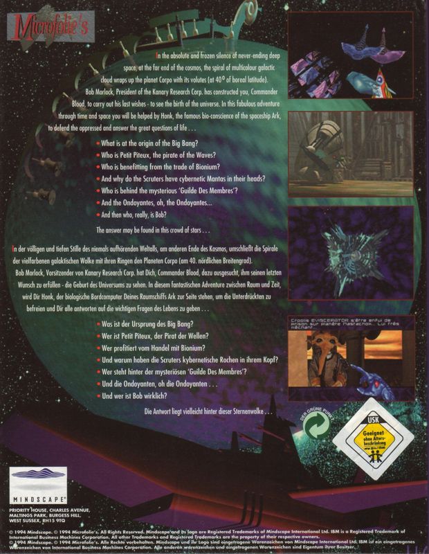 Commander Blood cover or packaging material - MobyGames