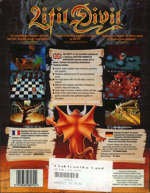 Litil Divil cover or packaging material - MobyGames