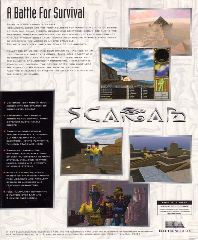 SCARAB cover or packaging material - MobyGames
