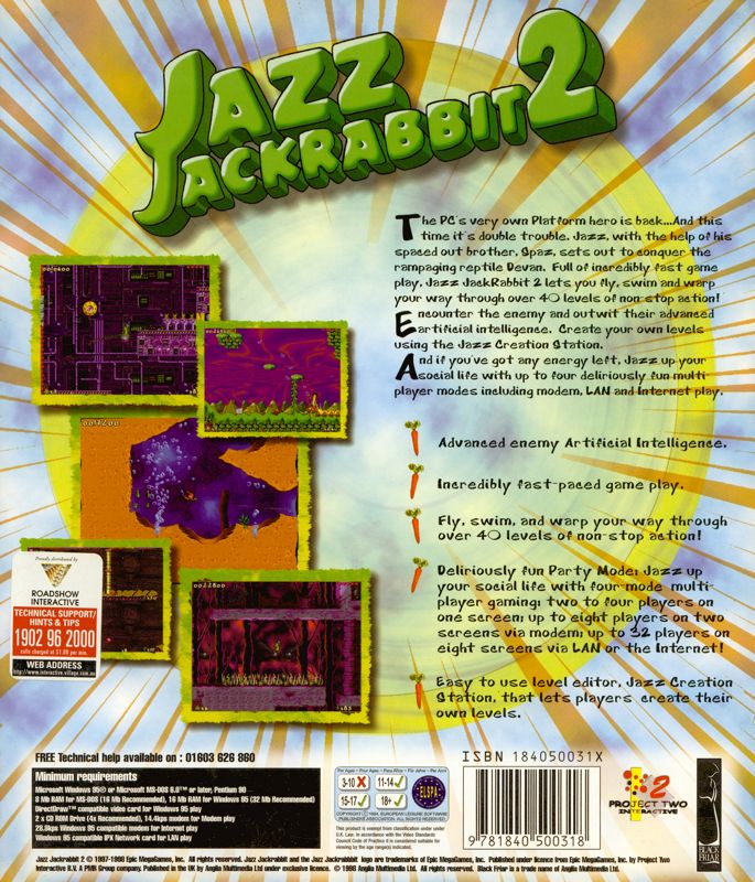 Jazz Jackrabbit 2 cover or packaging material - MobyGames