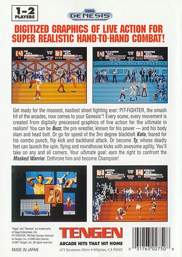 Pit-Fighter cover or packaging material - MobyGames