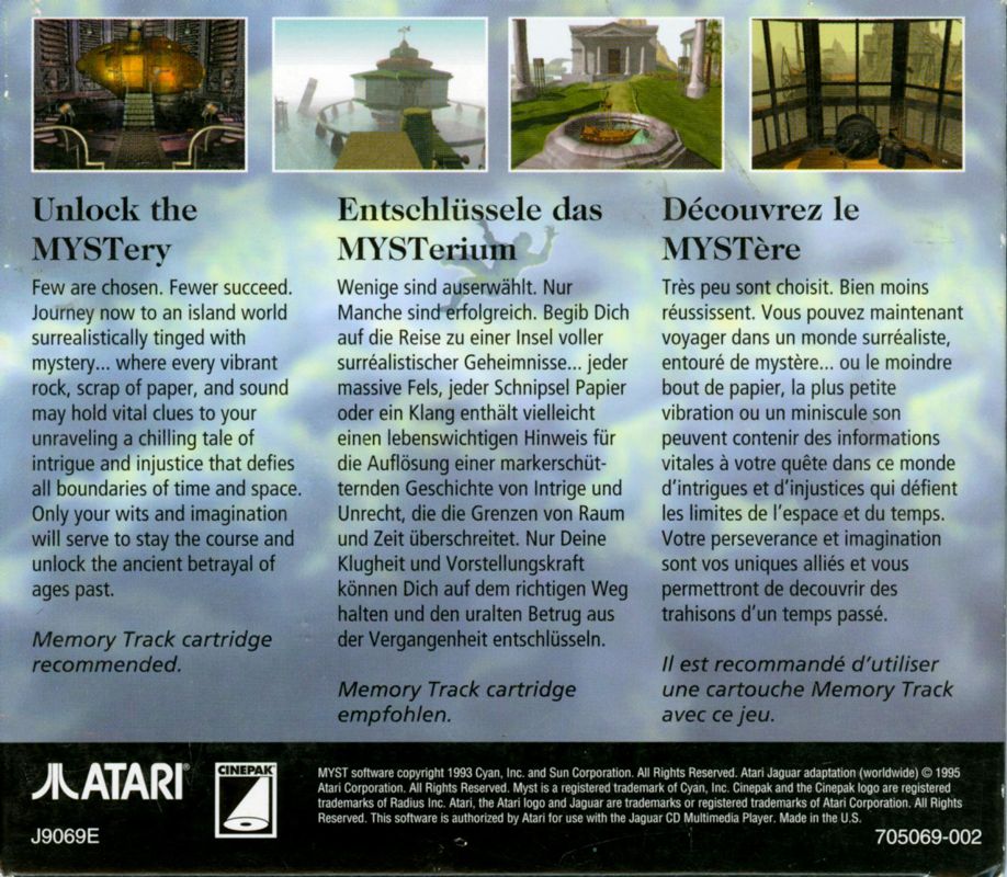 Myst cover or packaging material - MobyGames