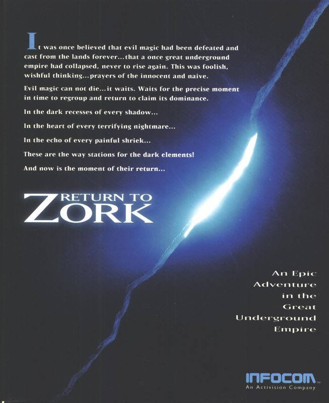 Return to Zork cover or packaging material - MobyGames
