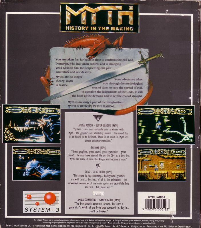 Myth: History in the Making cover or packaging material - MobyGames