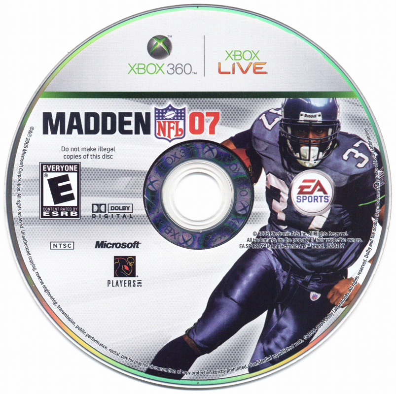 Madden NFL 07 cover or packaging material - MobyGames