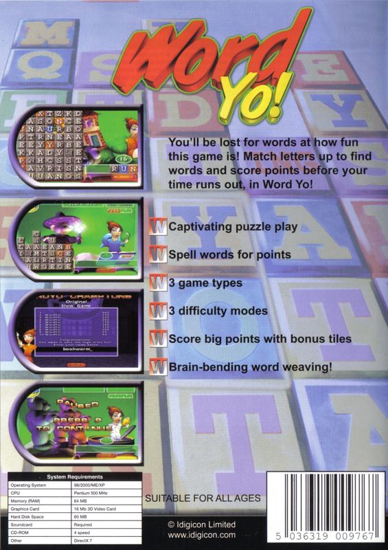 Word Yo! cover or packaging material - MobyGames