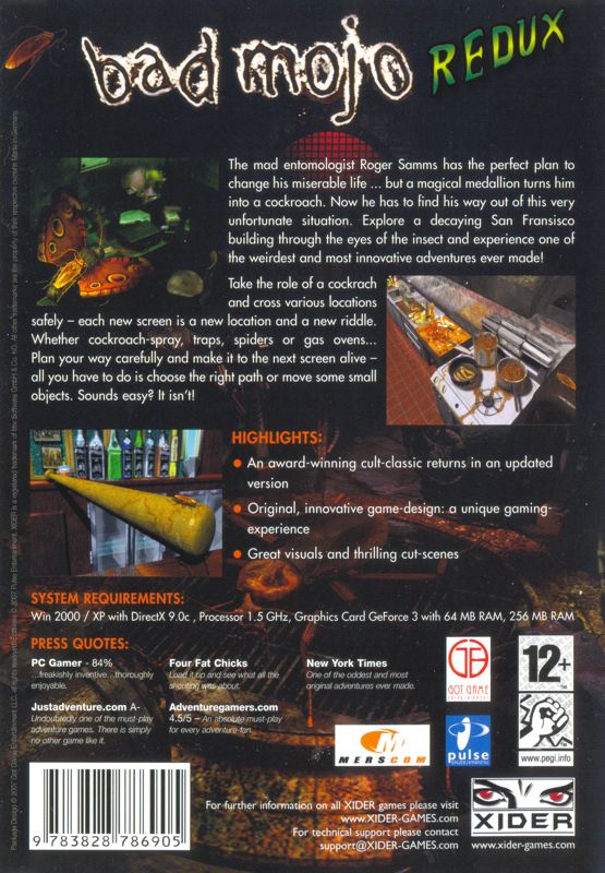 Bad Mojo: Redux cover or packaging material - MobyGames