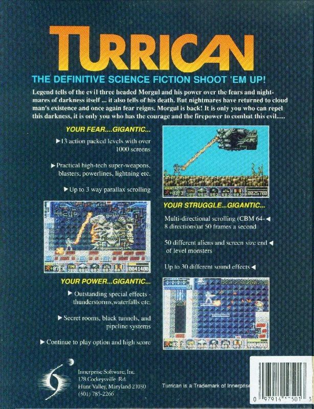 Turrican cover or packaging material - MobyGames