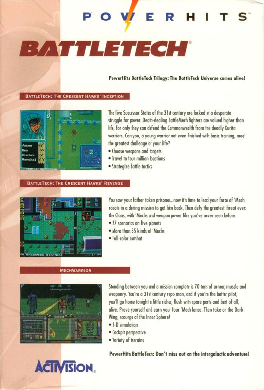 PowerHits: BattleTech cover or packaging material - MobyGames