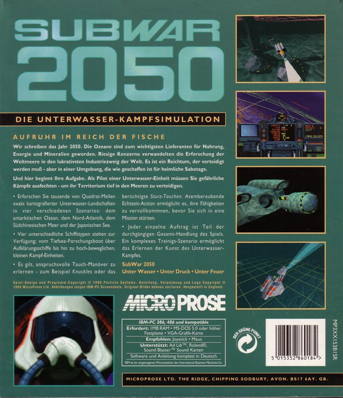 Subwar 2050 cover or packaging material - MobyGames
