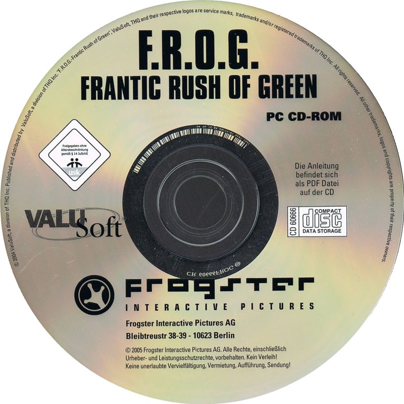 F.R.O.G.: Frantic Rush of Green cover or packaging material - MobyGames