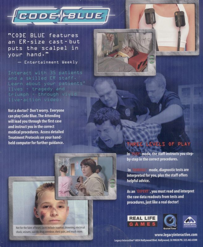 Code Blue cover or packaging material - MobyGames