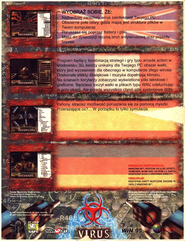 Virus: The Game cover or packaging material - MobyGames