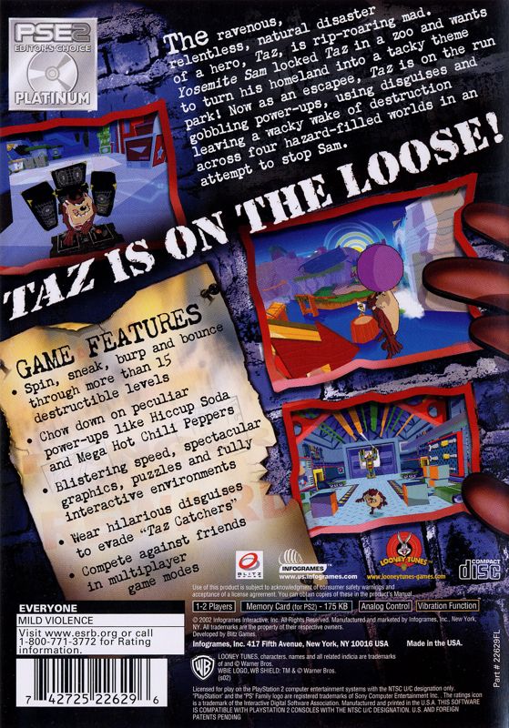 Taz: Wanted cover or packaging material - MobyGames