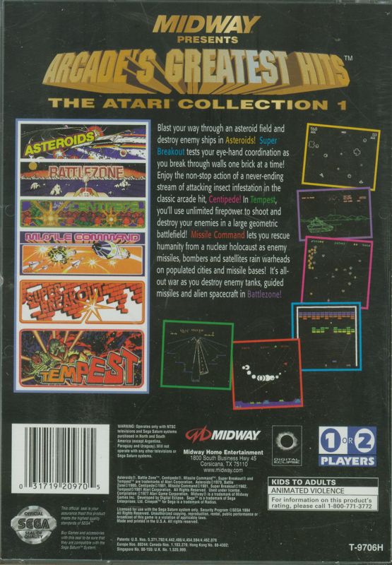 Arcade's Greatest Hits: The Atari Collection 1 cover or packaging ...