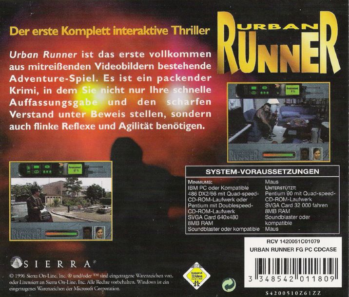 Urban Runner cover or packaging material - MobyGames