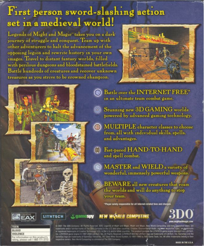 Legends of Might and Magic cover or packaging material - MobyGames