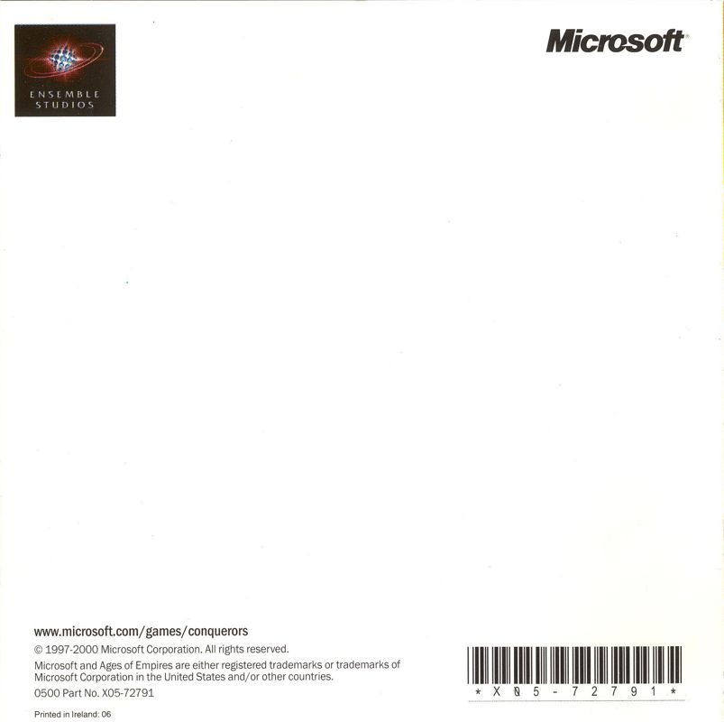 Age of Empires II: The Conquerors cover or packaging material - MobyGames