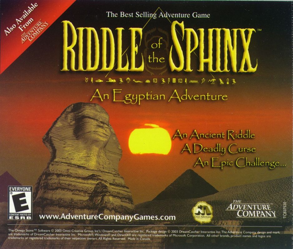 The Omega Stone: Riddle of the Sphinx II cover or packaging material ...