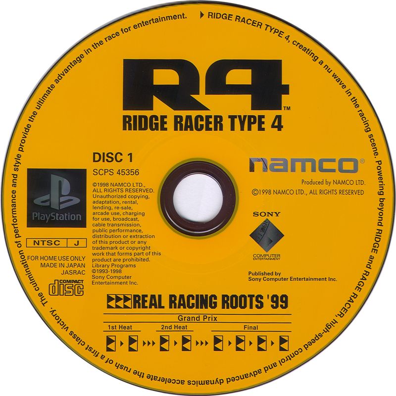 R4: Ridge Racer Type 4 cover or packaging material - MobyGames