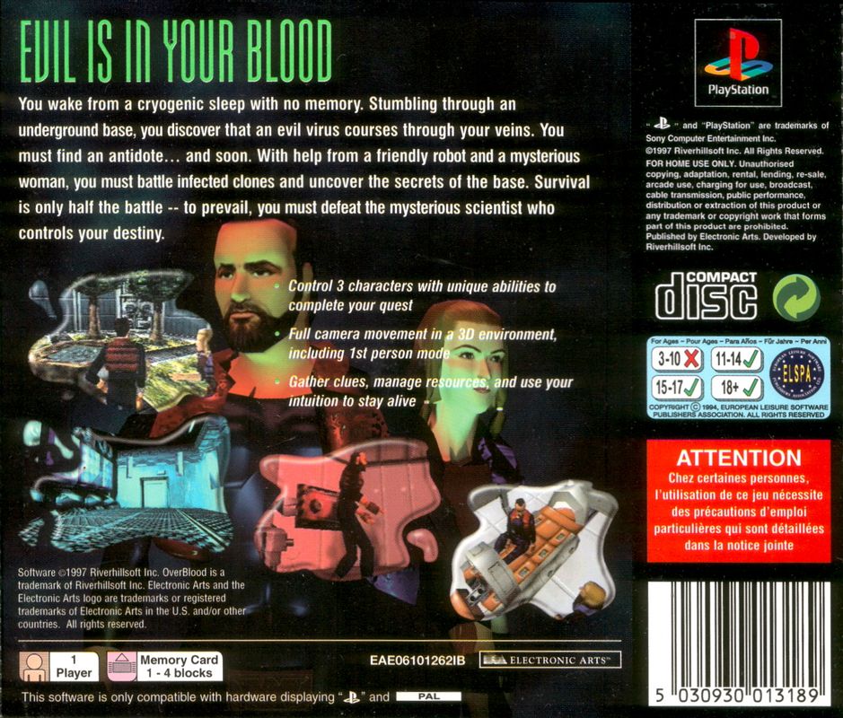 OverBlood cover or packaging material - MobyGames