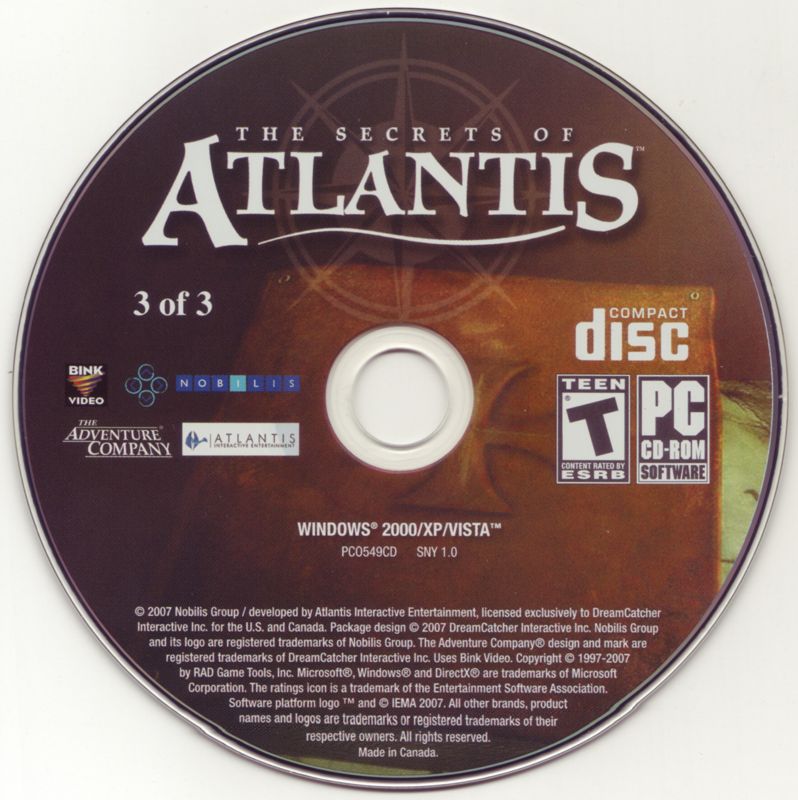 The Secrets of Atlantis cover or packaging material - MobyGames