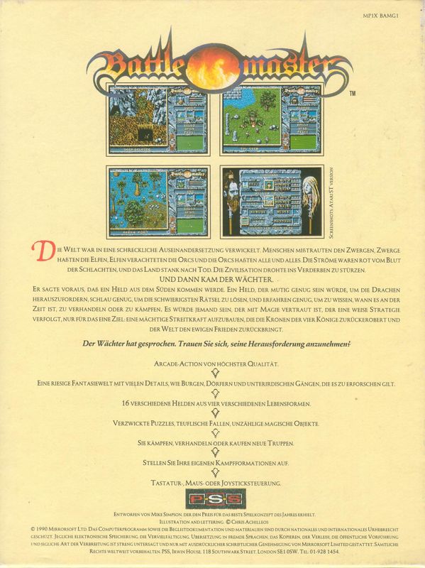 Battle Master cover or packaging material - MobyGames