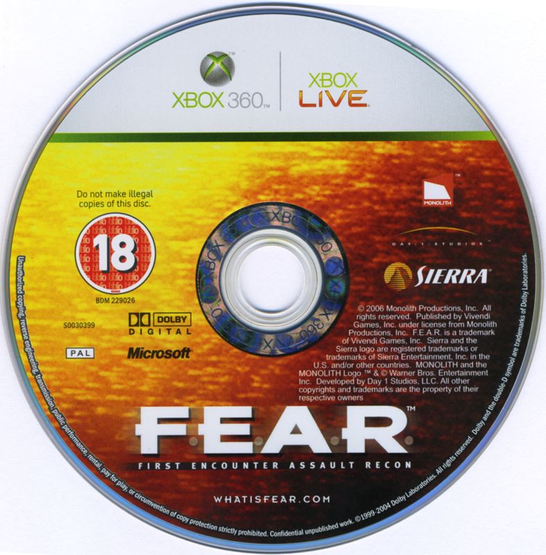 F.E.A.R.: First Encounter Assault Recon cover or packaging material ...