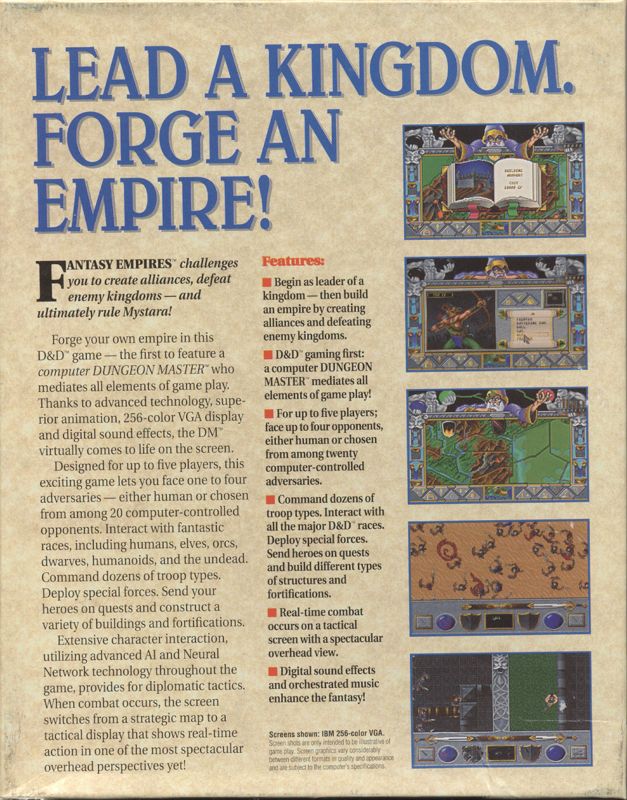 Fantasy Empires cover or packaging material - MobyGames