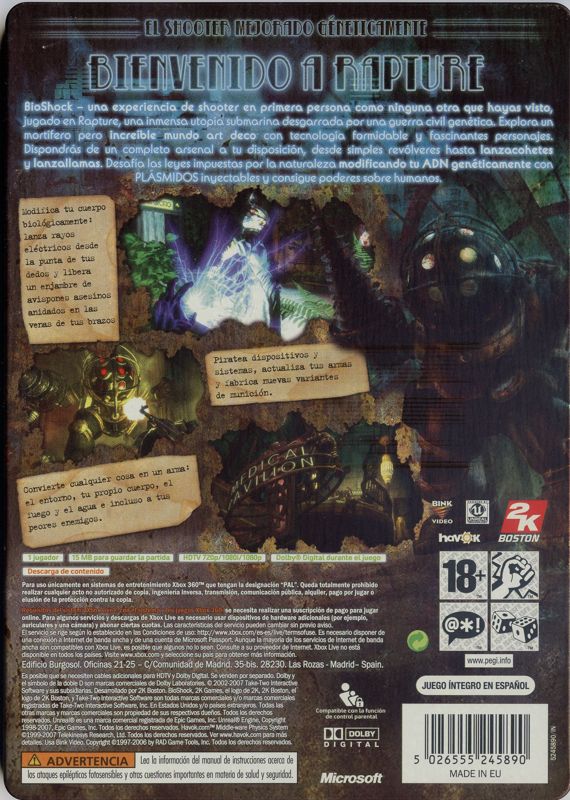 BioShock cover or packaging material - MobyGames