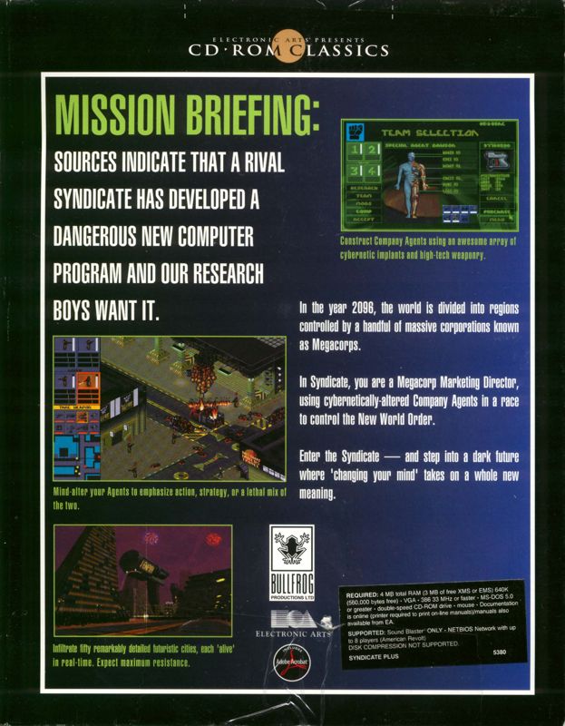 Syndicate Plus cover or packaging material - MobyGames