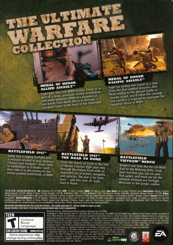 EA Warfare Collection cover or packaging material - MobyGames