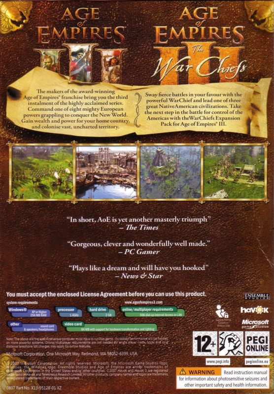 Age of Empires III: Gold Edition cover or packaging material - MobyGames