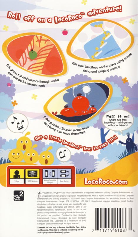 LocoRoco cover or packaging material - MobyGames