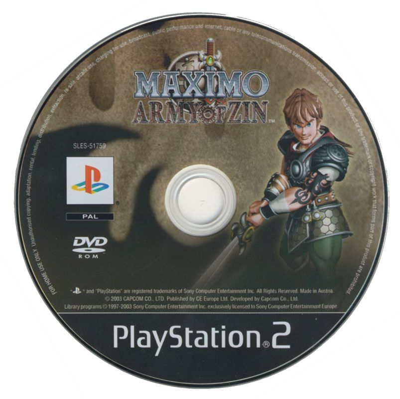 Maximo vs Army of Zin cover or packaging material - MobyGames