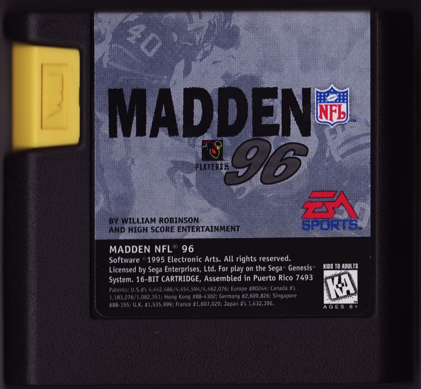 Madden NFL 96 cover or packaging material - MobyGames