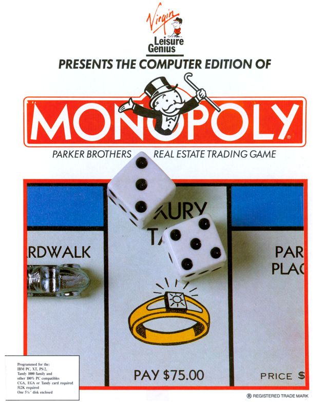 Monopoly cover or packaging material - MobyGames