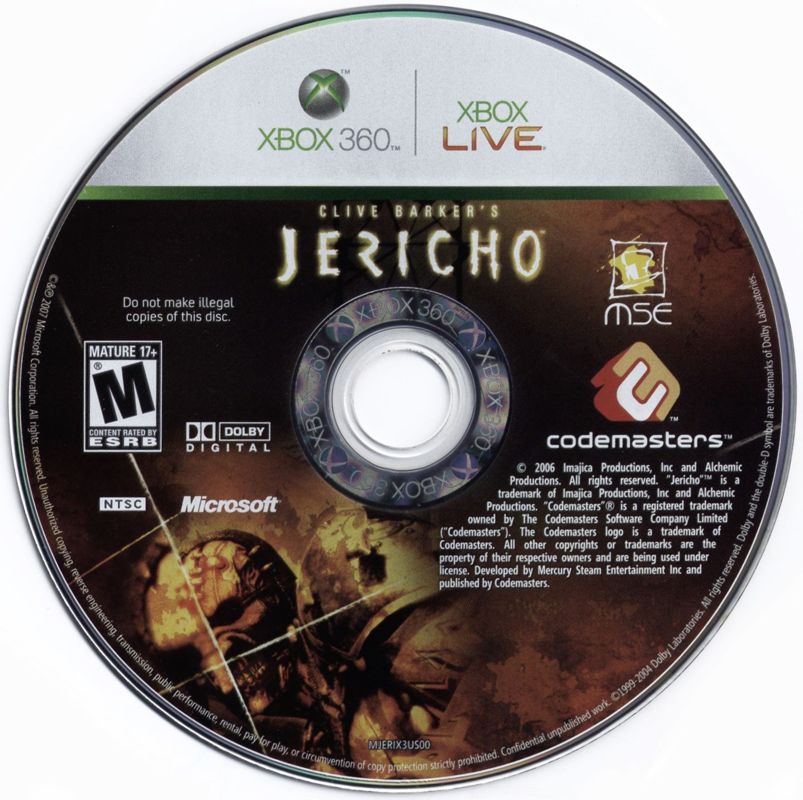 Clive Barker's Jericho cover or packaging material - MobyGames