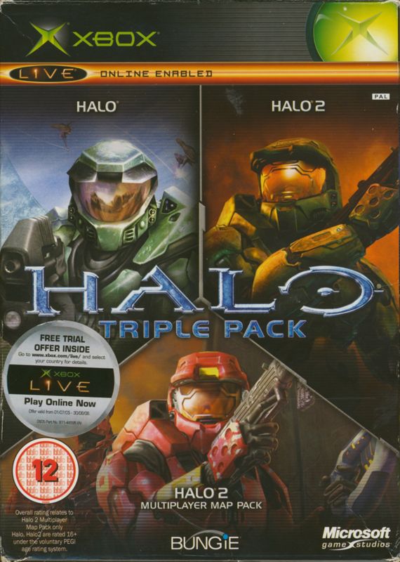 Halo Triple Pack box covers - MobyGames