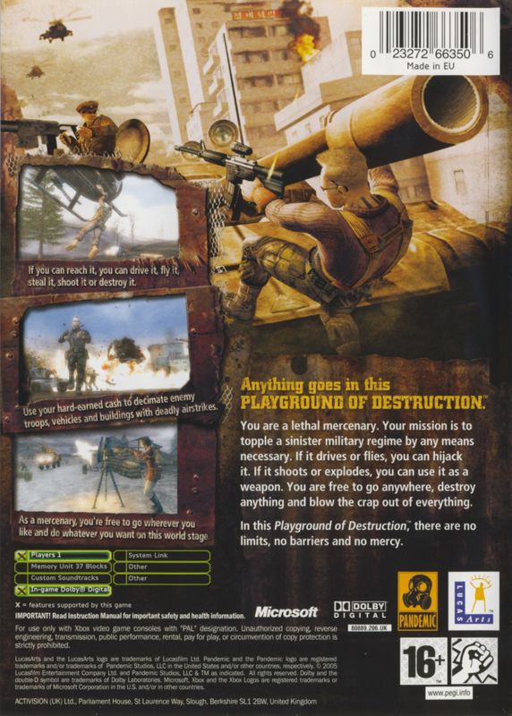 Mercenaries: Playground of Destruction cover or packaging material ...