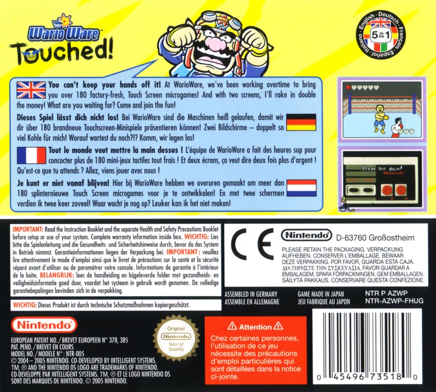 WarioWare: Touched! cover or packaging material - MobyGames