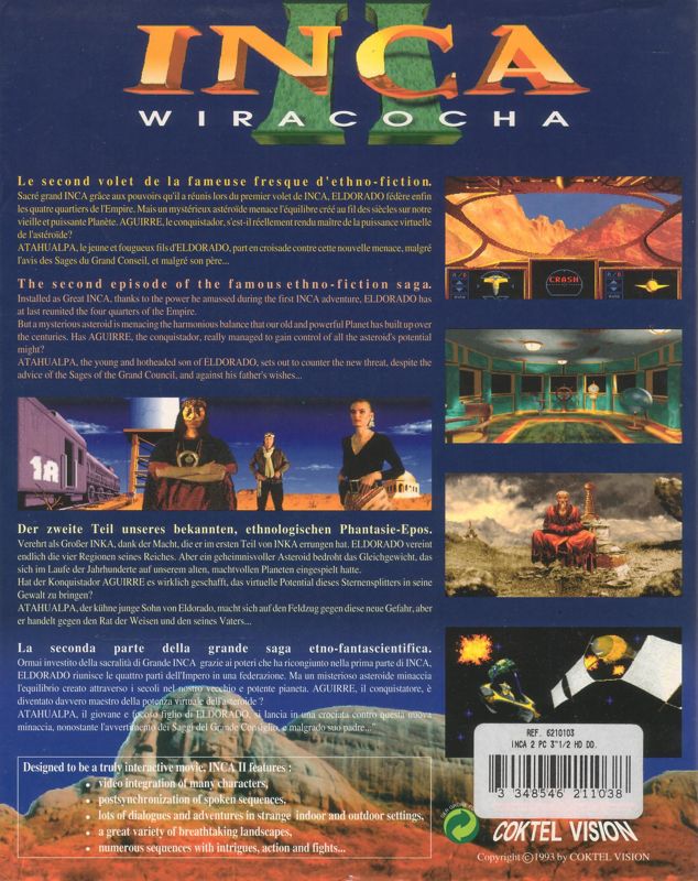Inca II: Nations of Immortality cover or packaging material - MobyGames