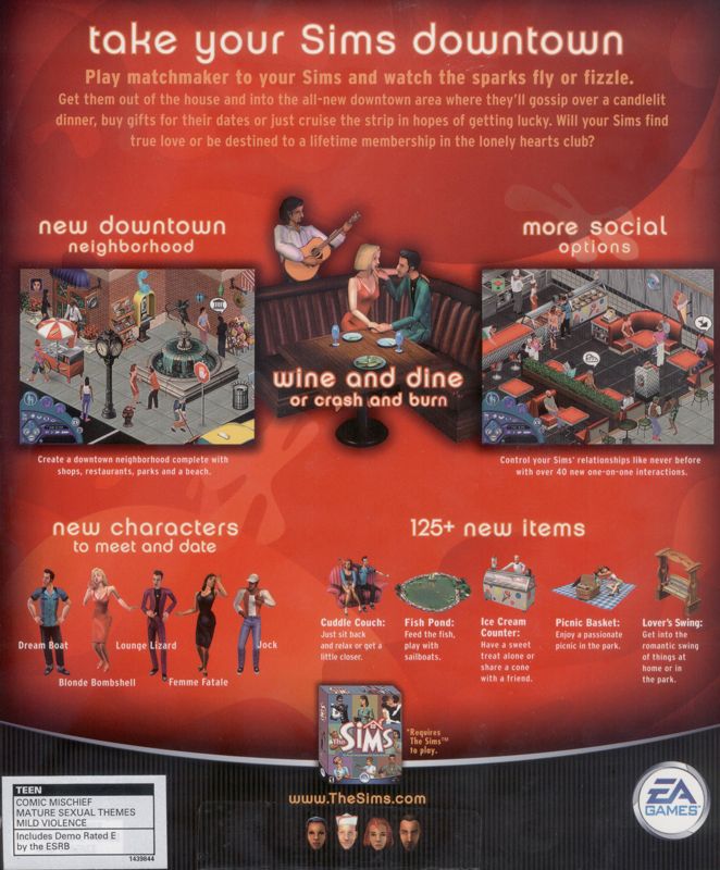 The Sims: Hot Date cover or packaging material - MobyGames