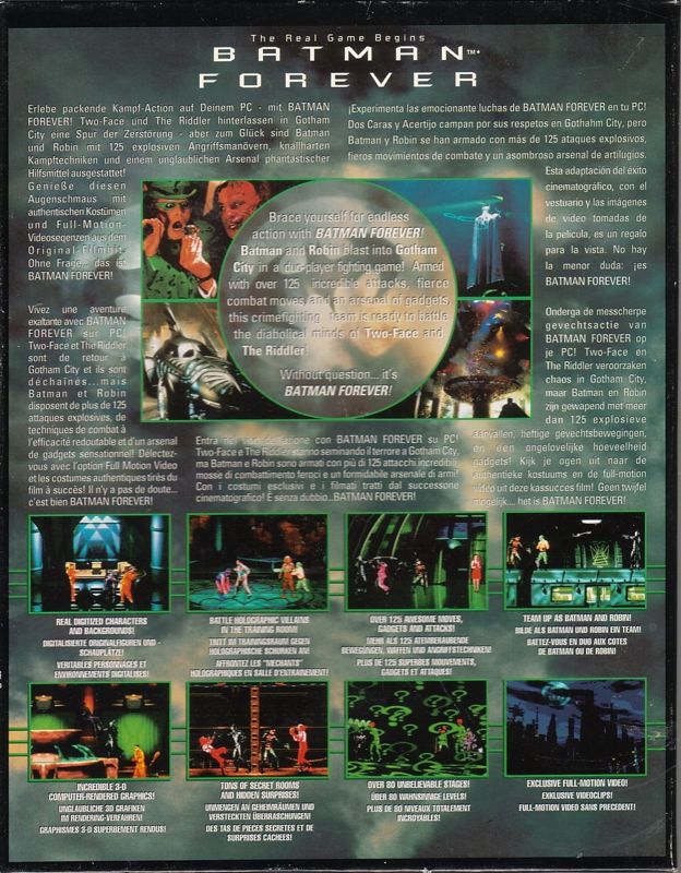 Batman Forever cover or packaging material - MobyGames