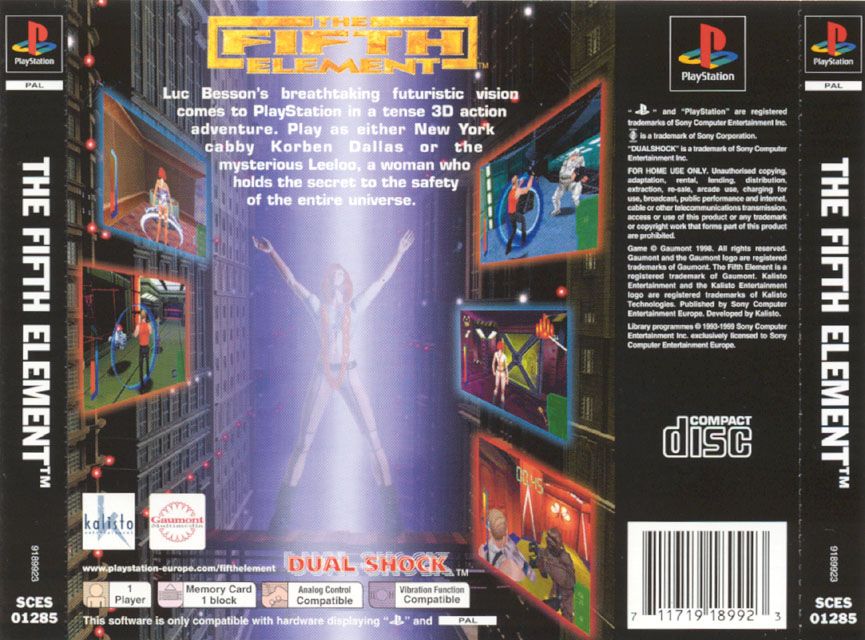 The Fifth Element cover or packaging material - MobyGames