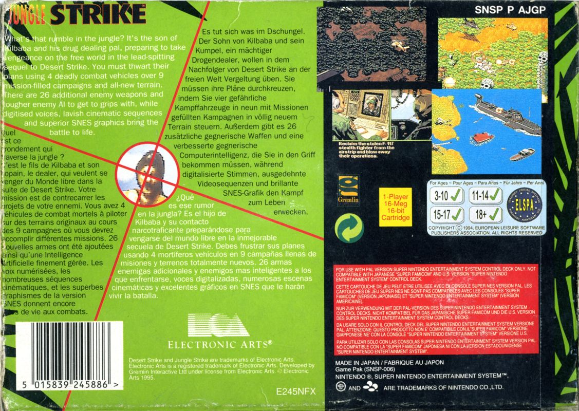 Jungle Strike cover or packaging material - MobyGames
